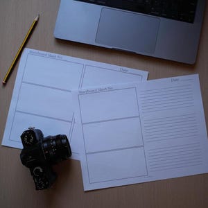 Storyboard Template | Script Visualization | Digital Storyboard | A4 ...