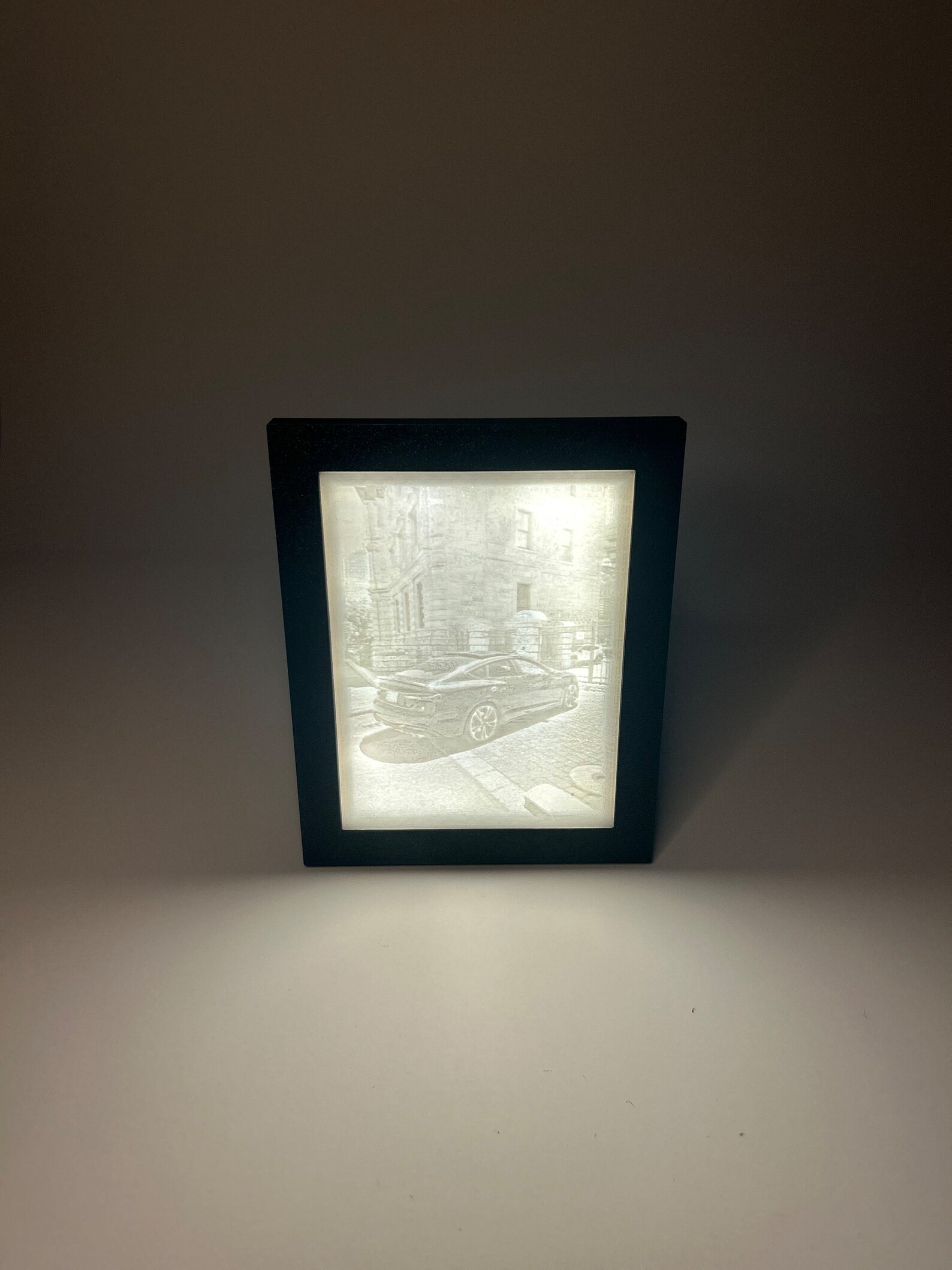 Custom 3D Printed Lithophane Picture in Black Frame Personalized Photo ...