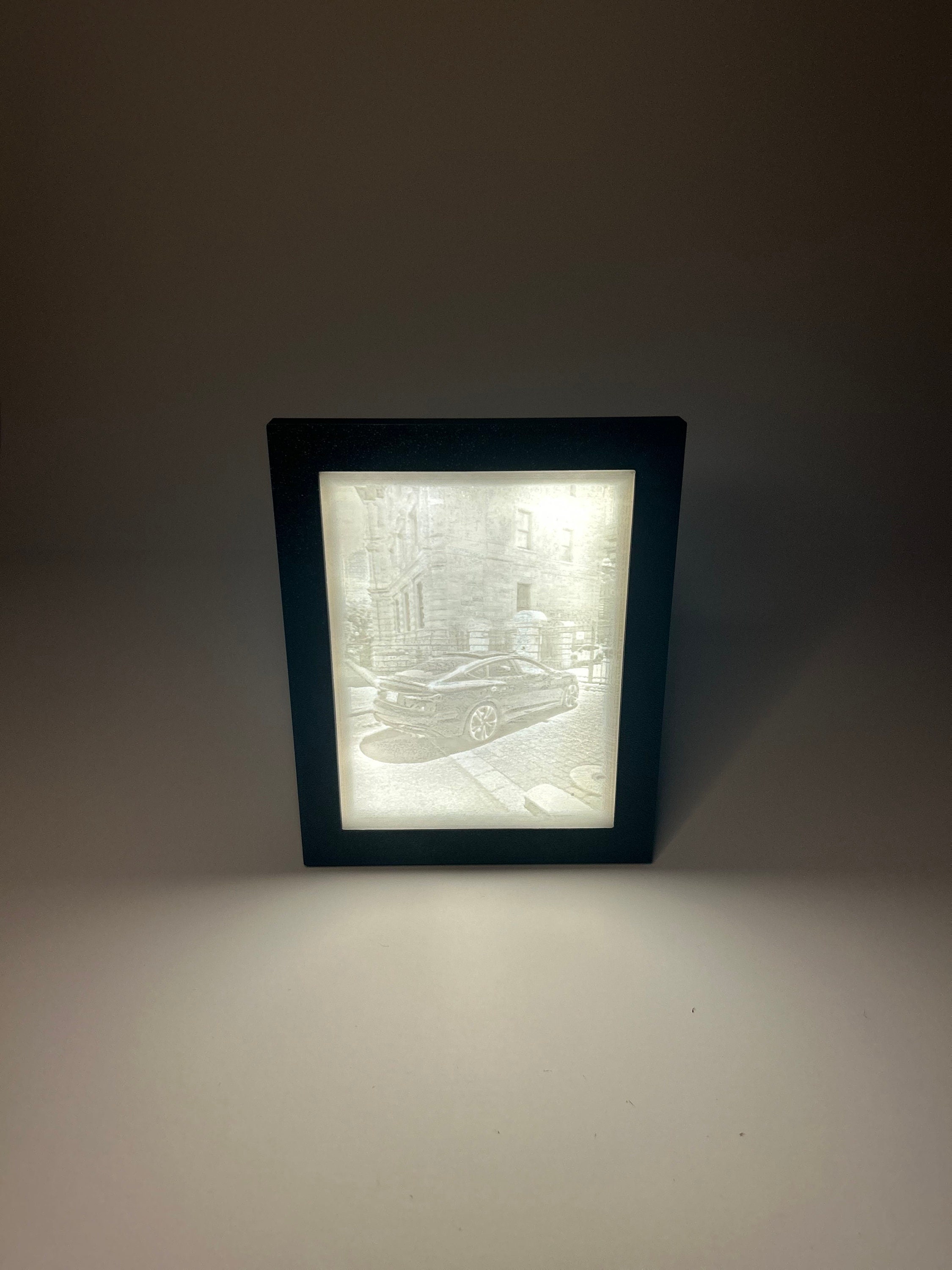 Custom 3D Printed Lithophane Picture in Black Frame Personalized Photo ...
