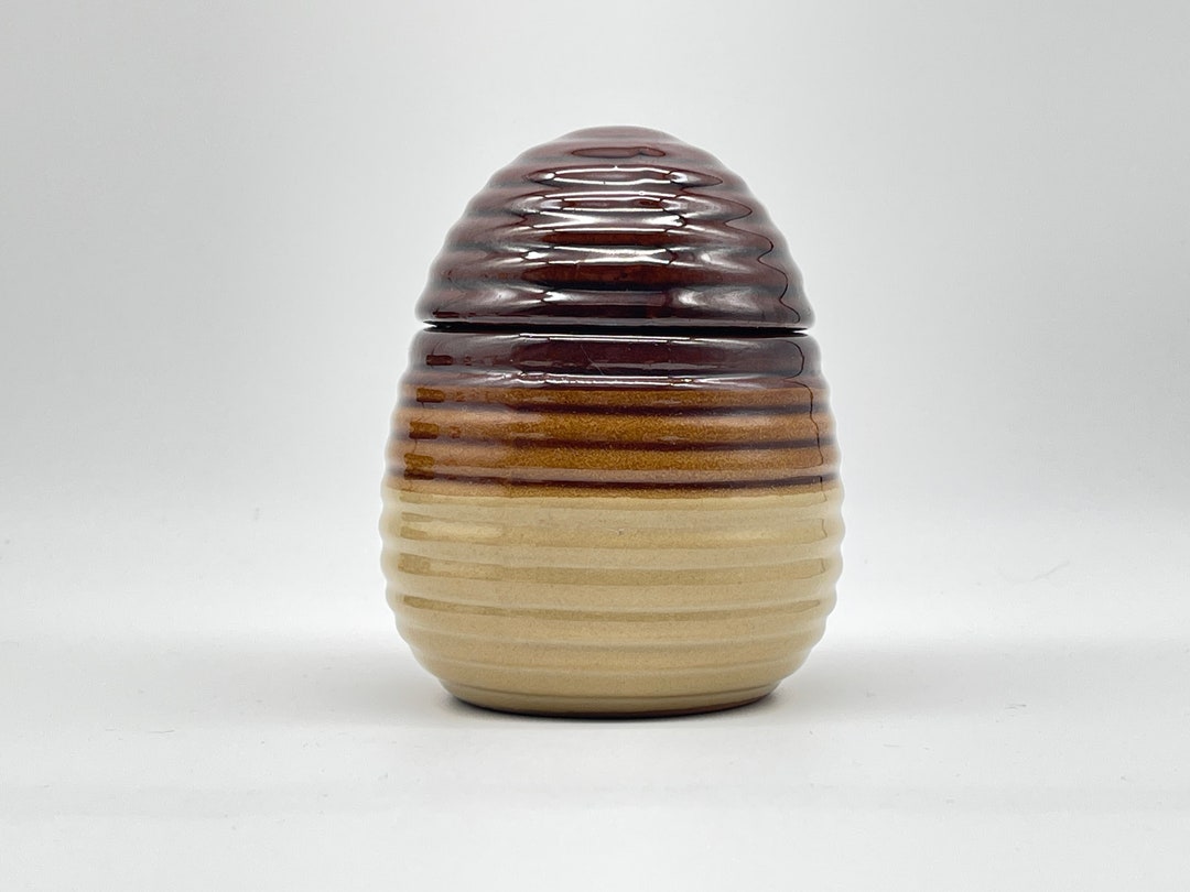 Vintage Beehive Glazed Pottery Covered Dish, 1970s - Etsy