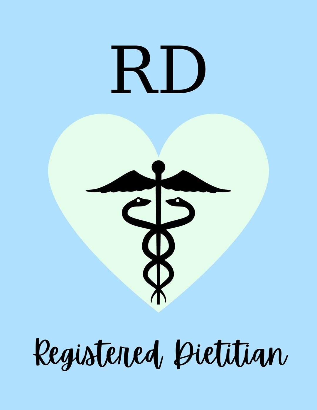Registered Dietitian PRINTABLE Artwork, RD PRINTABLE Artwork ...