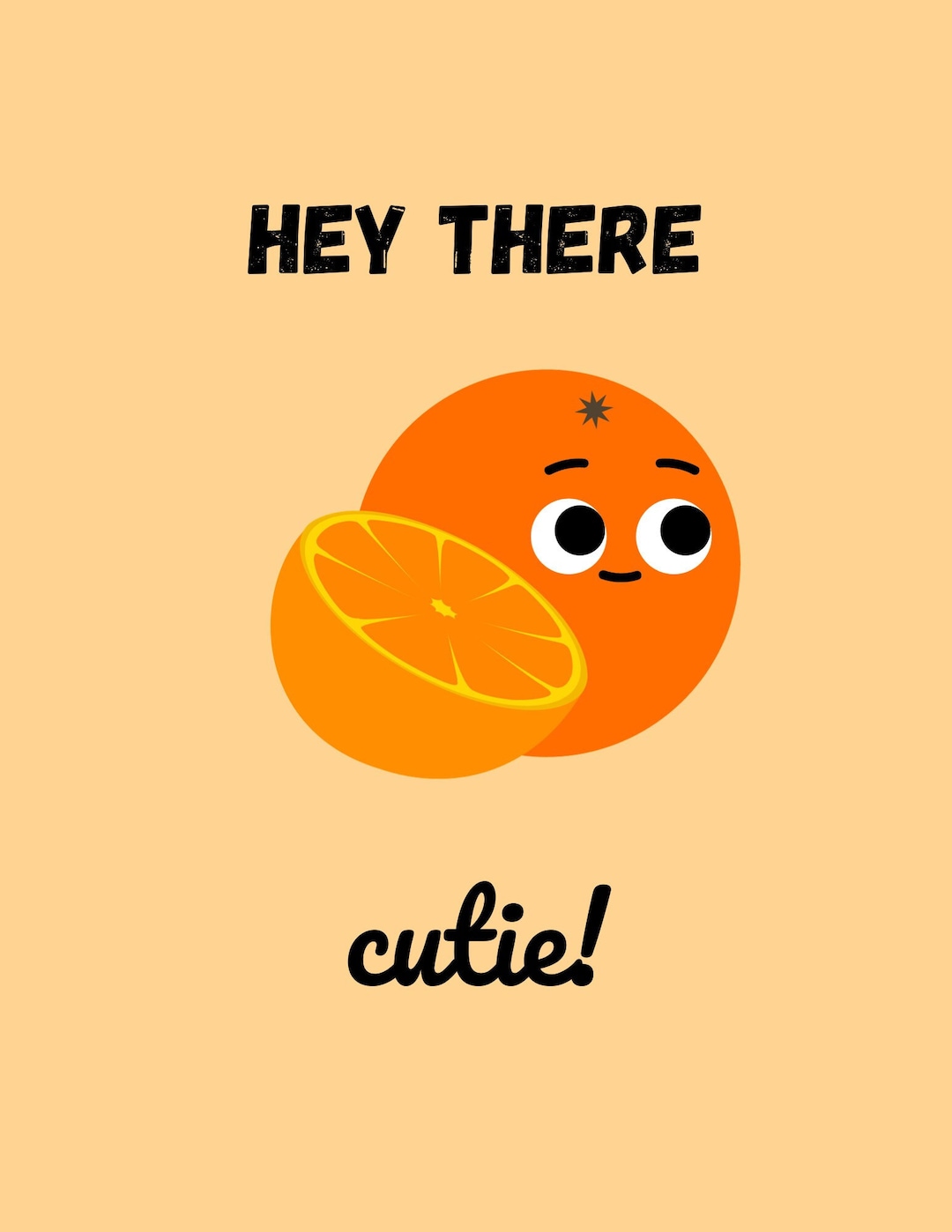 Hey There Cutie PRINTABLE Artwork, Downloadable Prints, PRINTABLE Wall ...