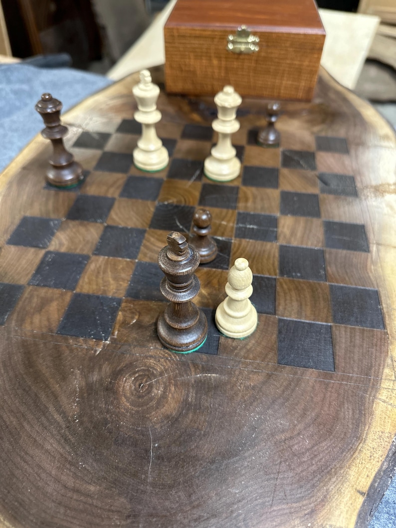 Custom Live Edge Chessboard - Unique Gifts - No 2 Alike - Etsy