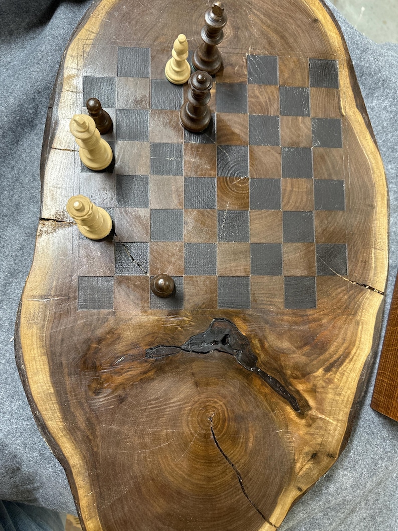 Custom Live Edge Chessboard - Unique Gifts - No 2 Alike - Etsy