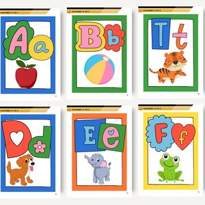26 ABC Flash Cards, Educational Cards, A-Z Cards, Alphabet Flashcards ...