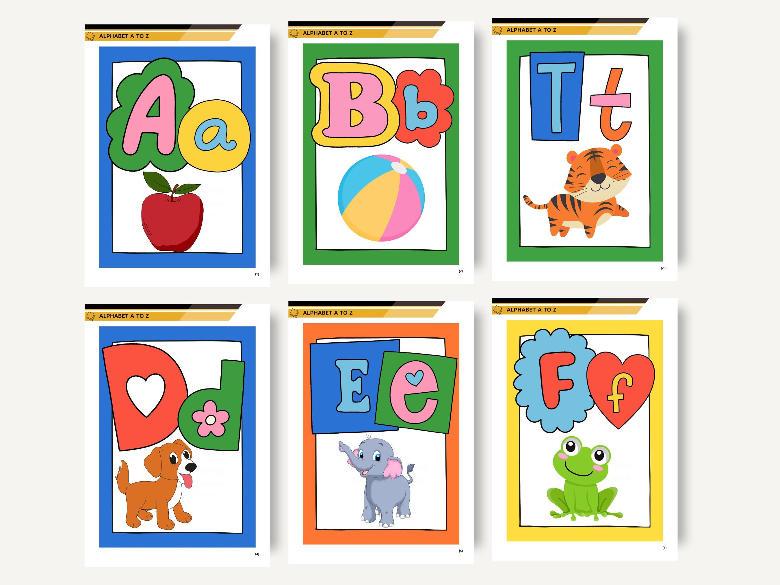 26 ABC Flash Cards, Educational Cards, A-Z Cards, Alphabet Flashcards ...