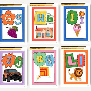 26 ABC Flash Cards, Educational Cards, A-Z Cards, Alphabet Flashcards ...