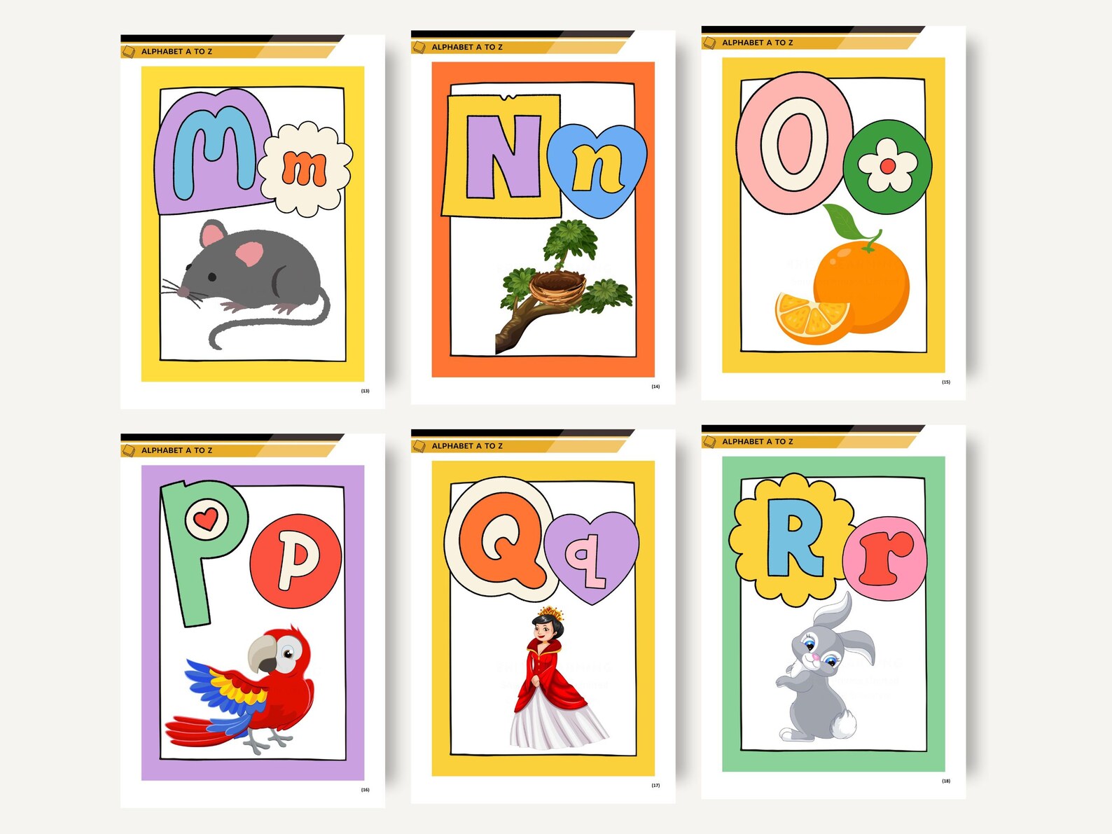 26 ABC Flash Cards, Educational Cards, A-Z Cards, Alphabet Flashcards ...