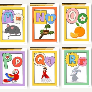 26 ABC Flash Cards, Educational Cards, A-Z Cards, Alphabet Flashcards ...
