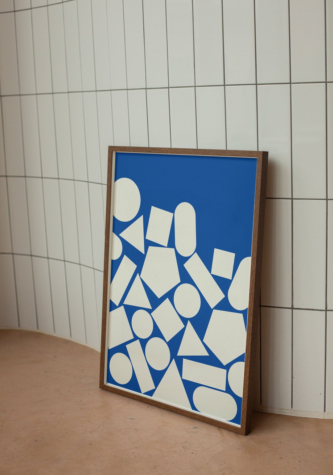 A3 A4 Unframed Premium 'tumbling Shapes' Print Minimalist Bold Design ...