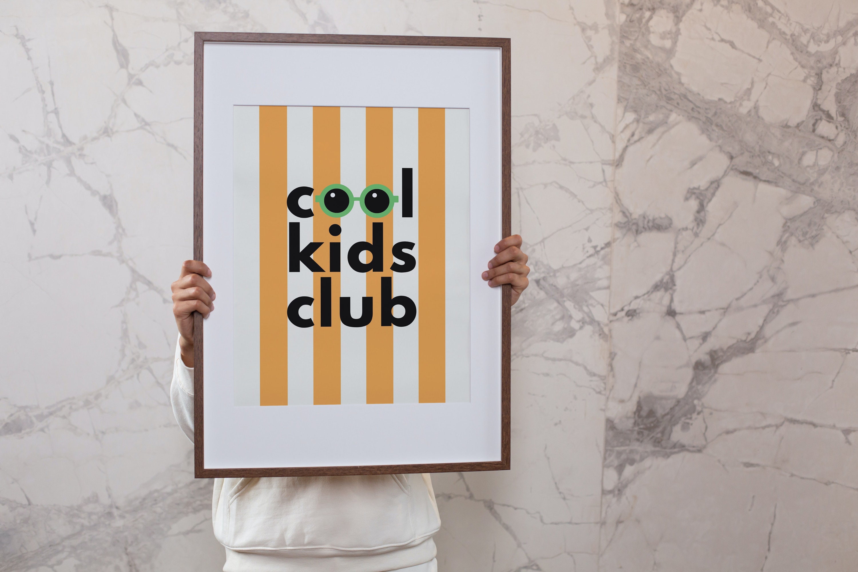 A3 A4 Unframed Premium Cool Kids Club Stripe and Sunglasses Print ...