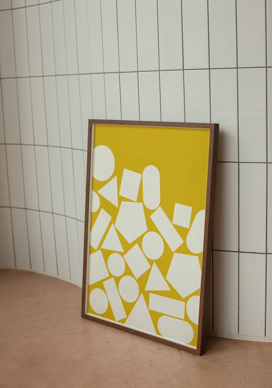 A3 A4 Unframed Premium 'tumbling Shapes' Print Minimalist Bold Design ...