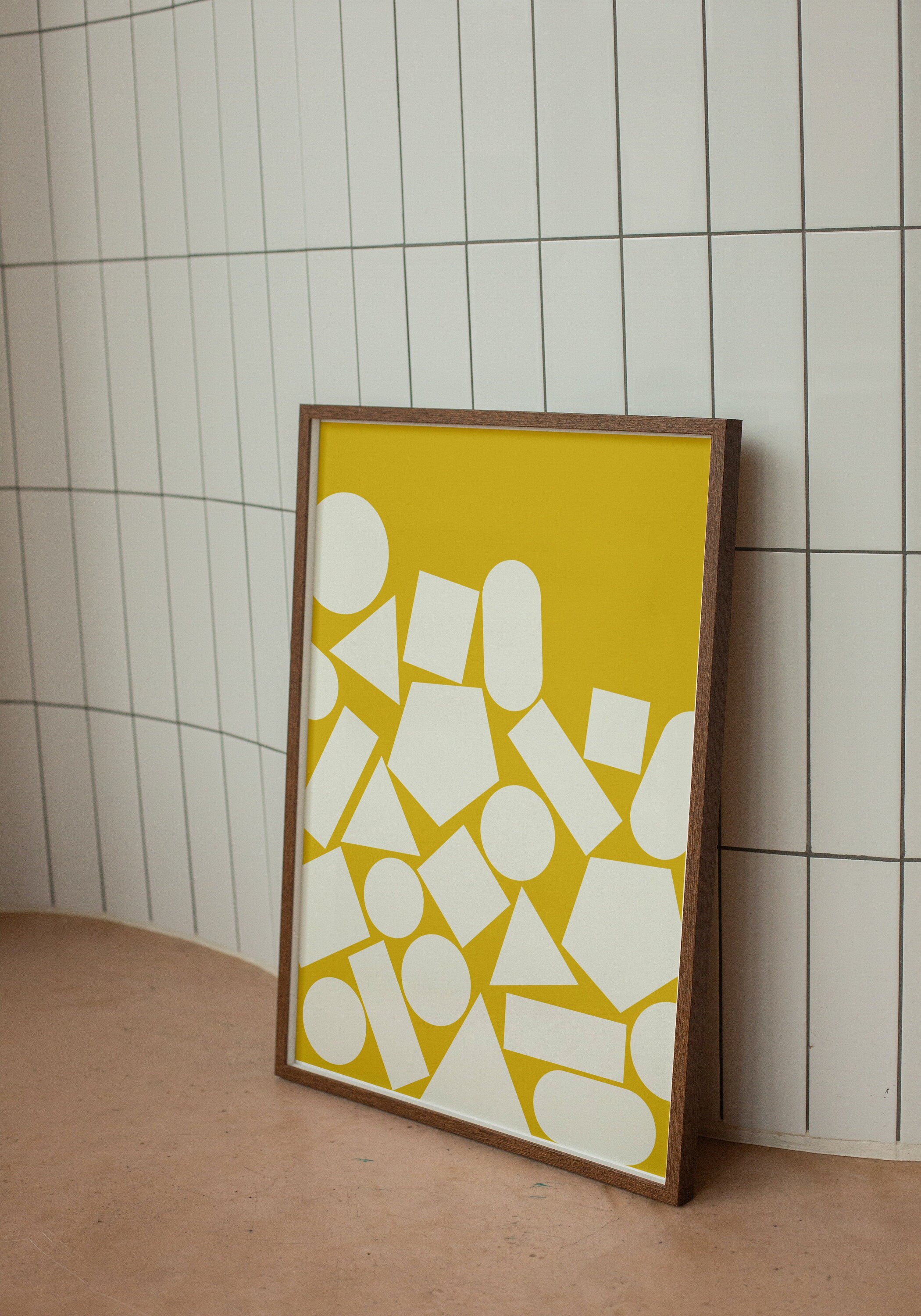 A3 A4 Unframed Premium 'tumbling Shapes' Print Minimalist Bold Design ...