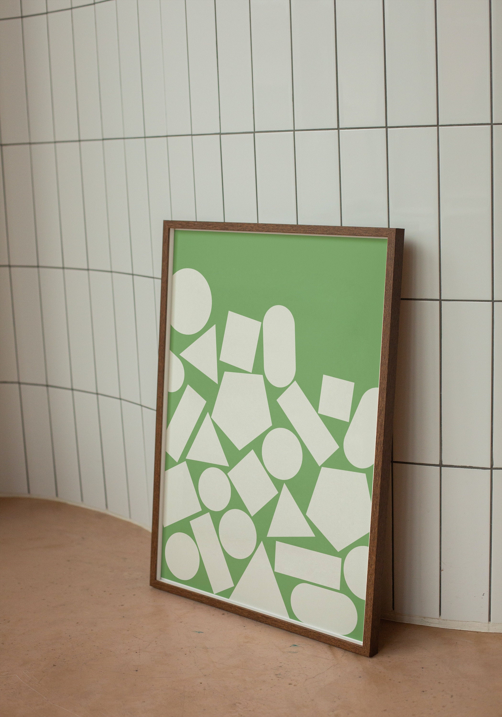 A3 A4 Unframed Premium 'tumbling Shapes' Print Minimalist Bold Design ...