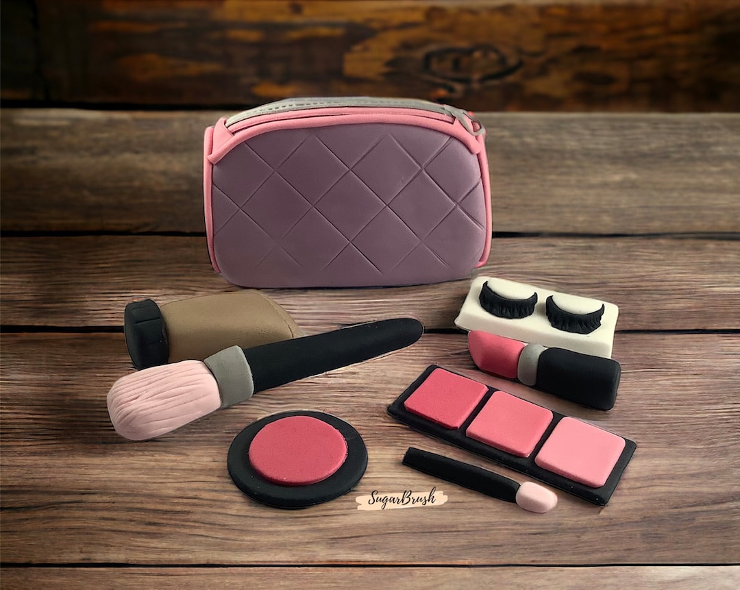 Make up Edible Icing Cake Topper, Beauty Topper, MUA Topper, Make Over ...