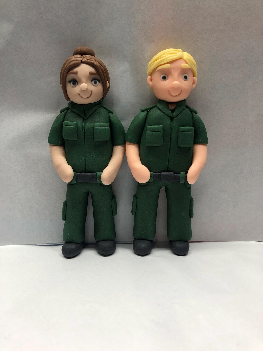 Personalised Edible Paramedic Cake Topper Figures – Male & Female ...