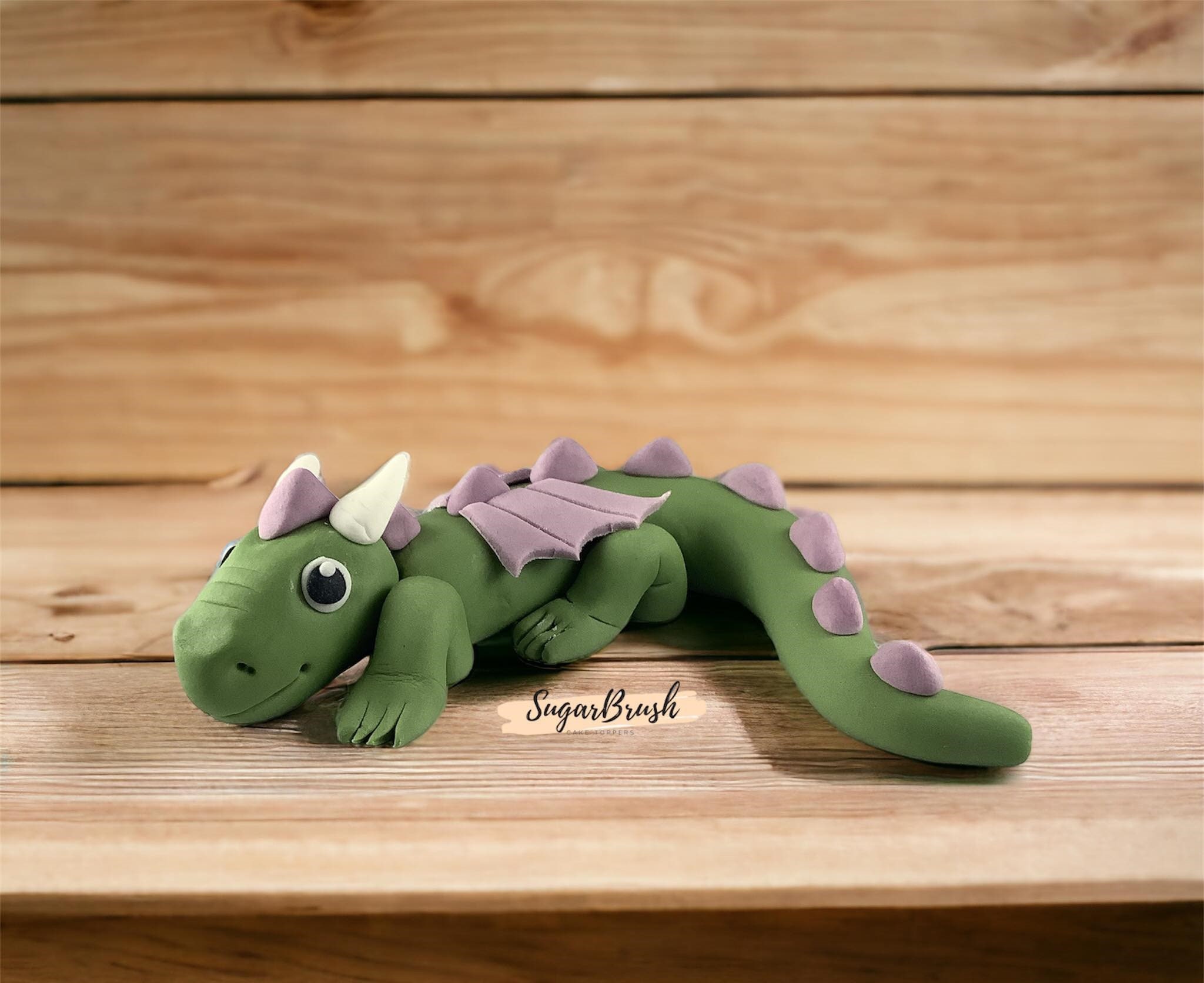 Dragon Edible Icing Cake Topper, Princess Dragon Topper, Horned Dragon ...