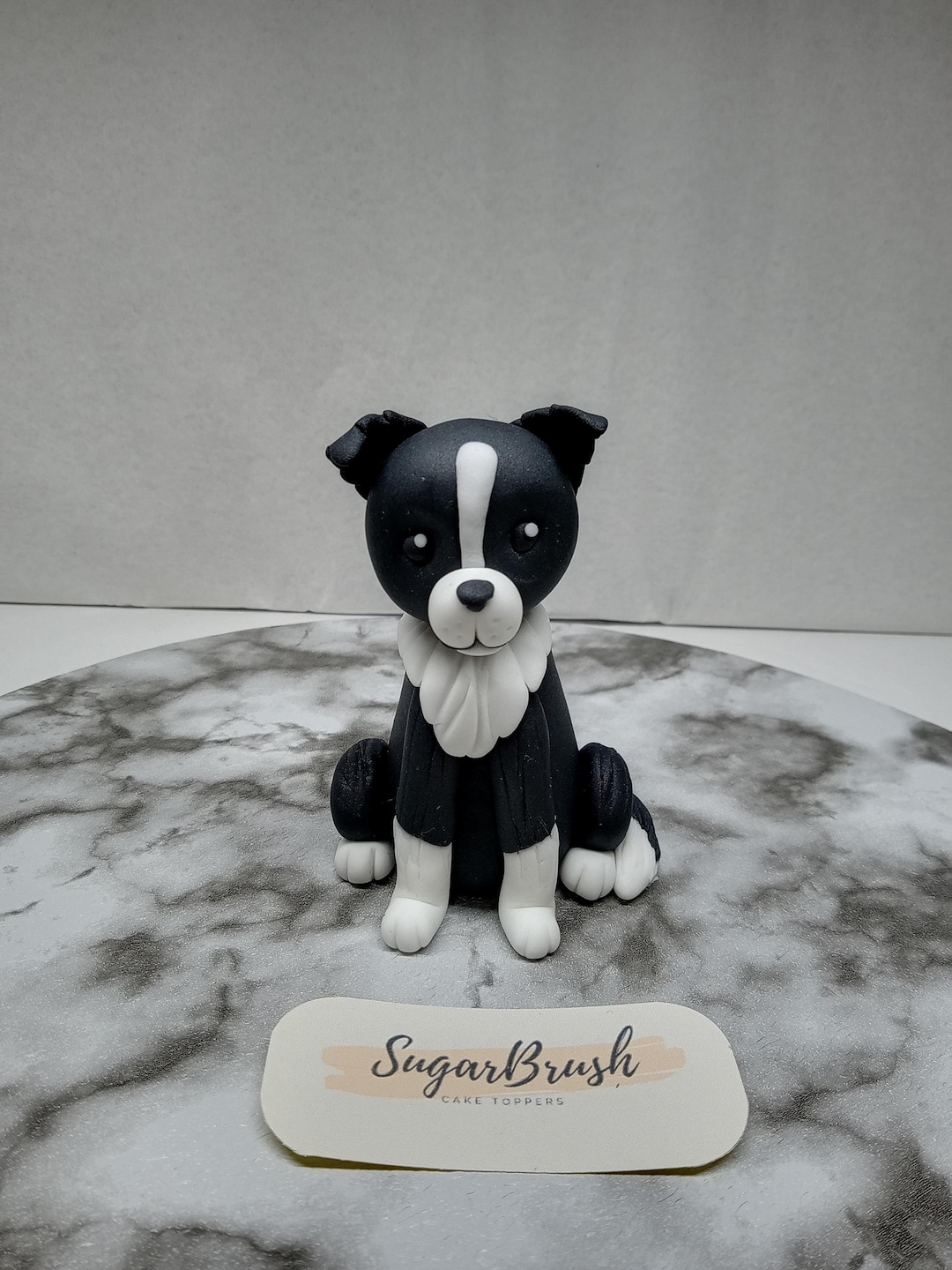 Edible Icing Border Collie Dog Cake Topper, Dog Cake Topper, Sheep Dog ...