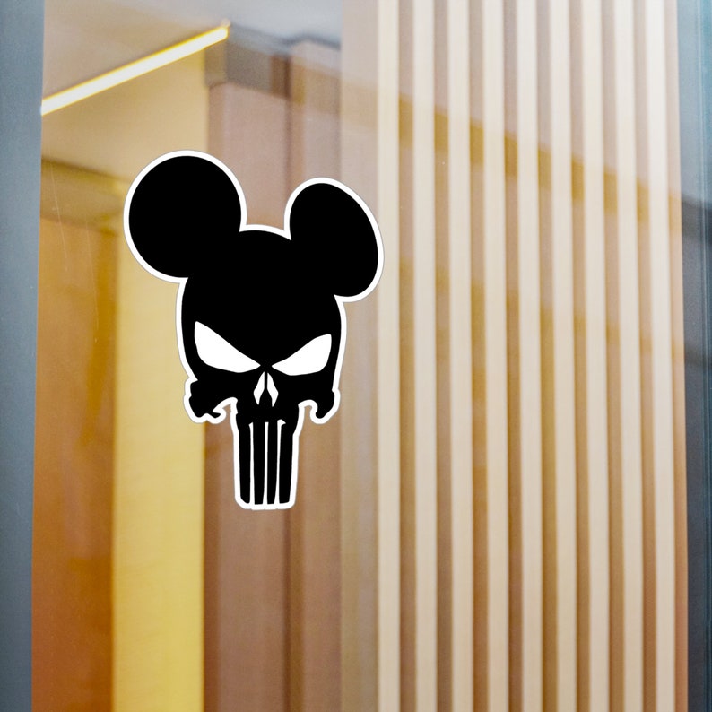 DISNEY PUNISHER SKULL | Mickey Mouse Bumper Sticker - Etsy