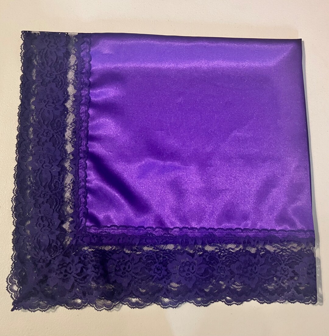 Purple Handmade Satin Lap Scarf Approx. 24in X28in Modesty Cover Lap ...