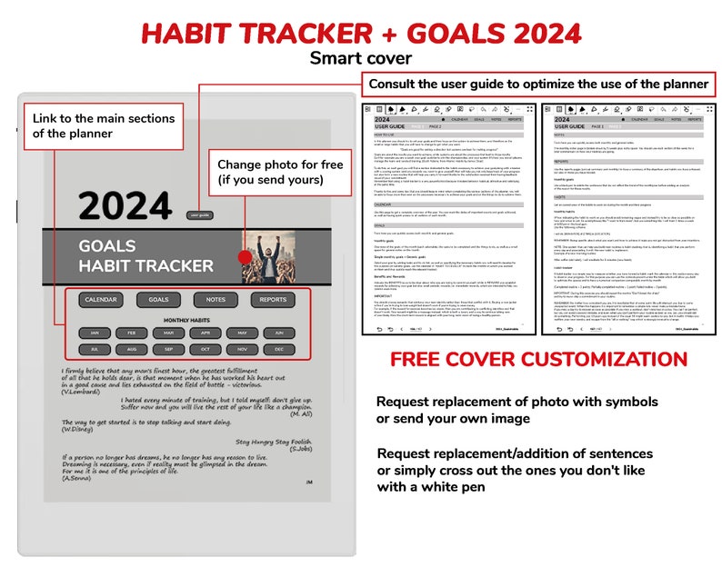 Supernote 2024 Goals and Habit Tracker - Etsy