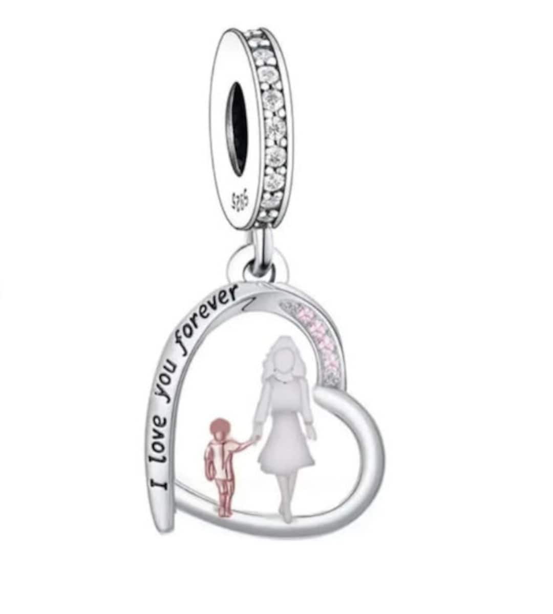 Mother Son Charm, I Love You Forever Charm, Fits European Bracelet ...