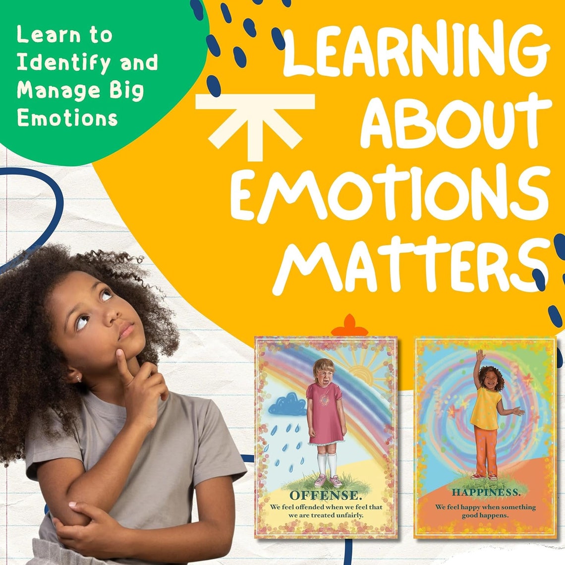 35 EMOTIONS Montessori Flashcards, Calming Down Corner Feelings Game ...