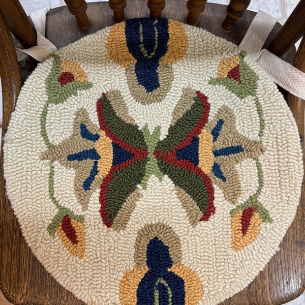 Hooked Chair Pads - Etsy