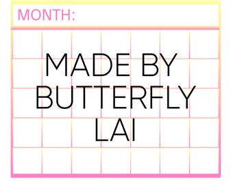 Pink Flower Calendar V2 Printable - Etsy