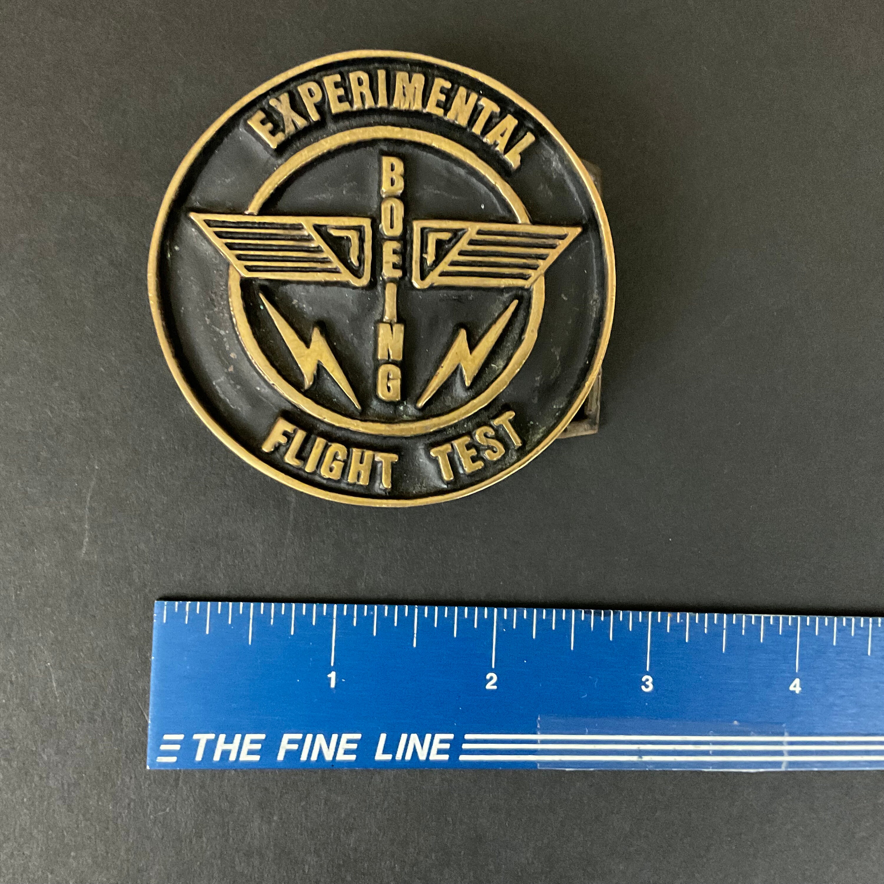 Rare 1970s Boeing EXPERIMENTAL TEST FLIGHT Belt Buckle - Solid Brass ...