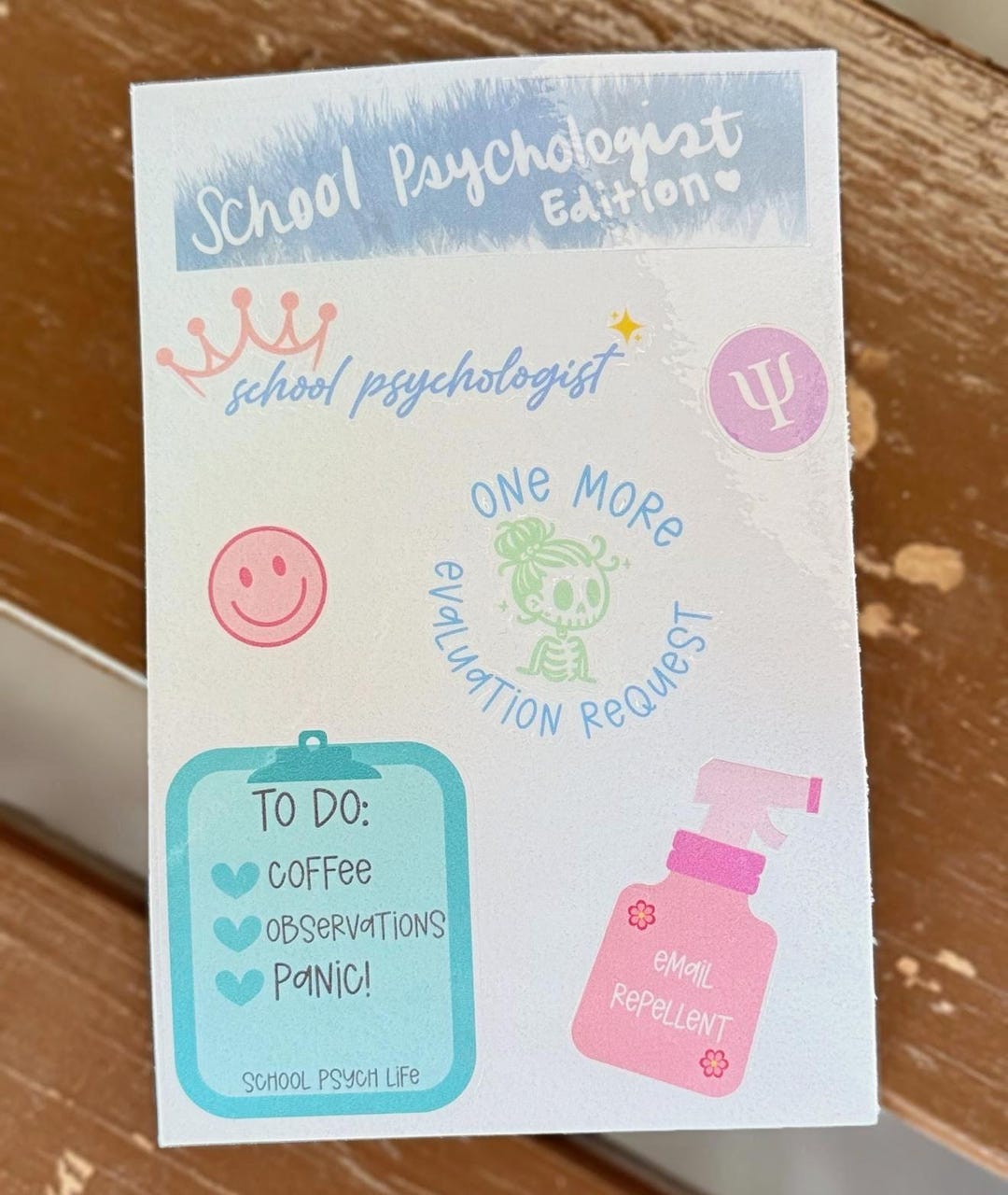 School Psychologist FUN Sticker Sheet - Etsy