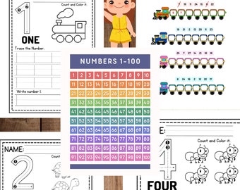 Numbers Formation Flashcards, 0 to 10 With Tracing Practice, Math Cards ...