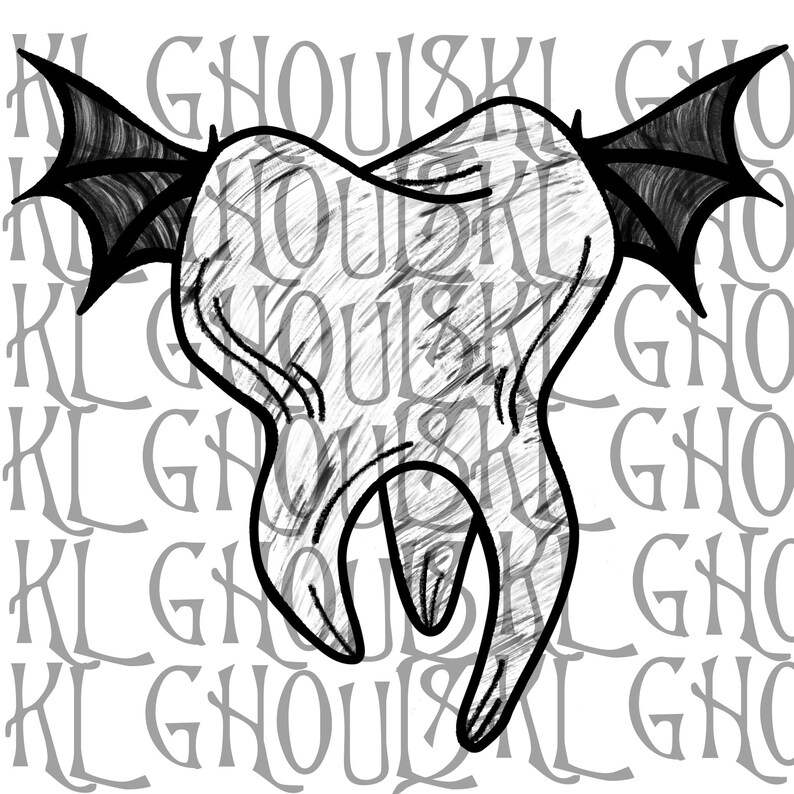 Goth Tooth Fairy PNG Design - Etsy