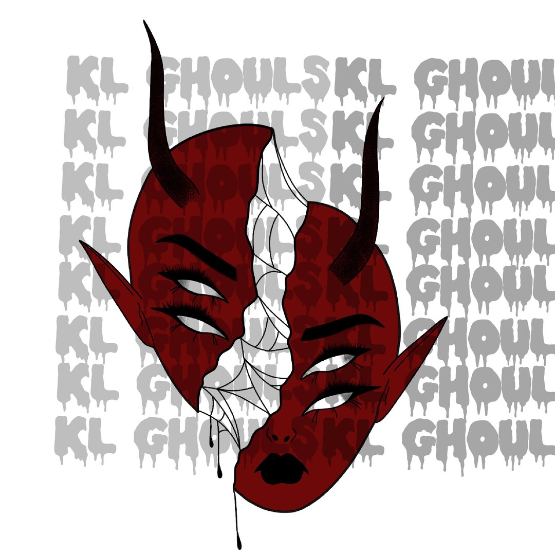 Split Face Devil Girl PNG Design - Etsy