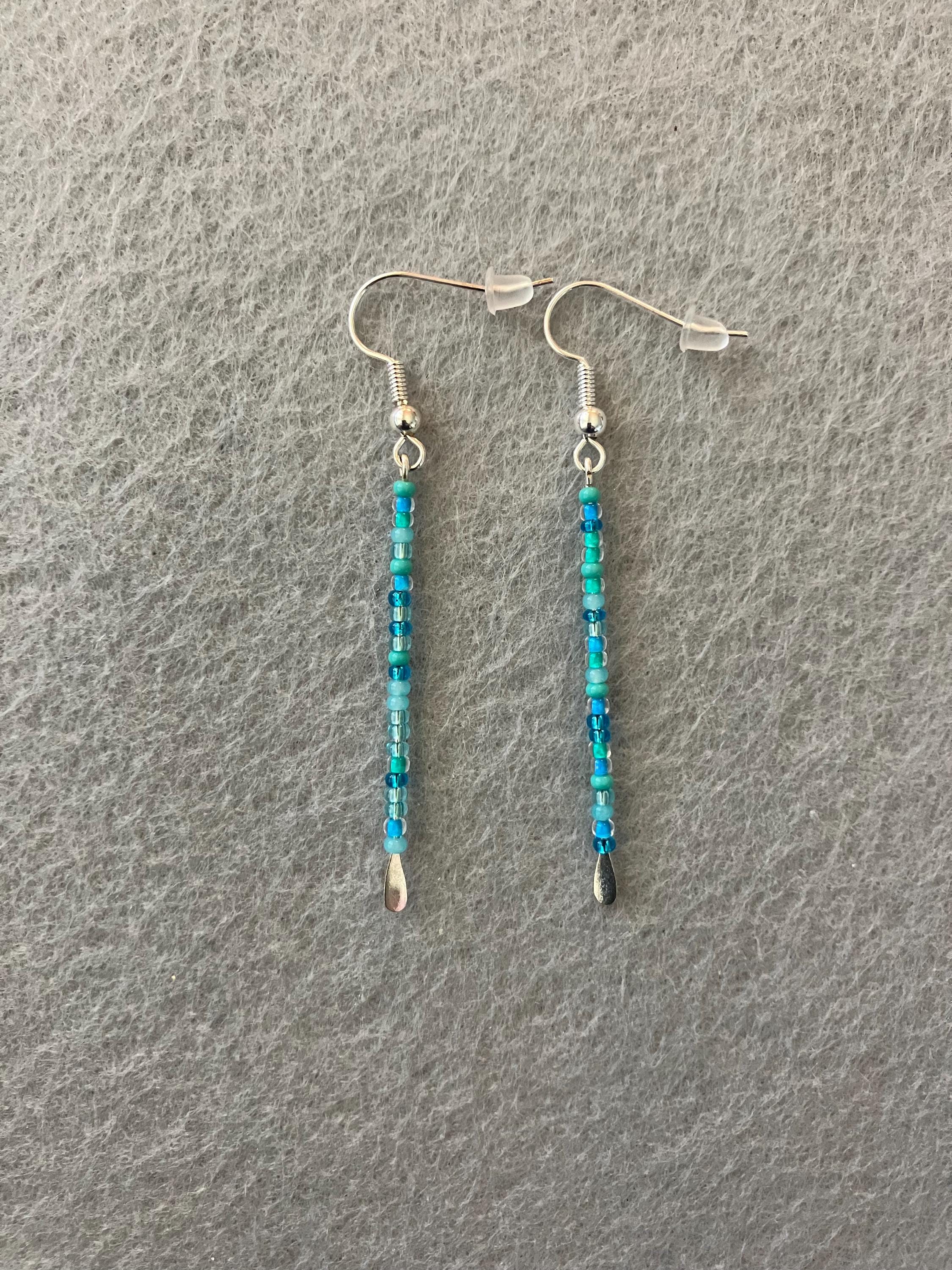 Seed Bead Dangle Earrings - Etsy