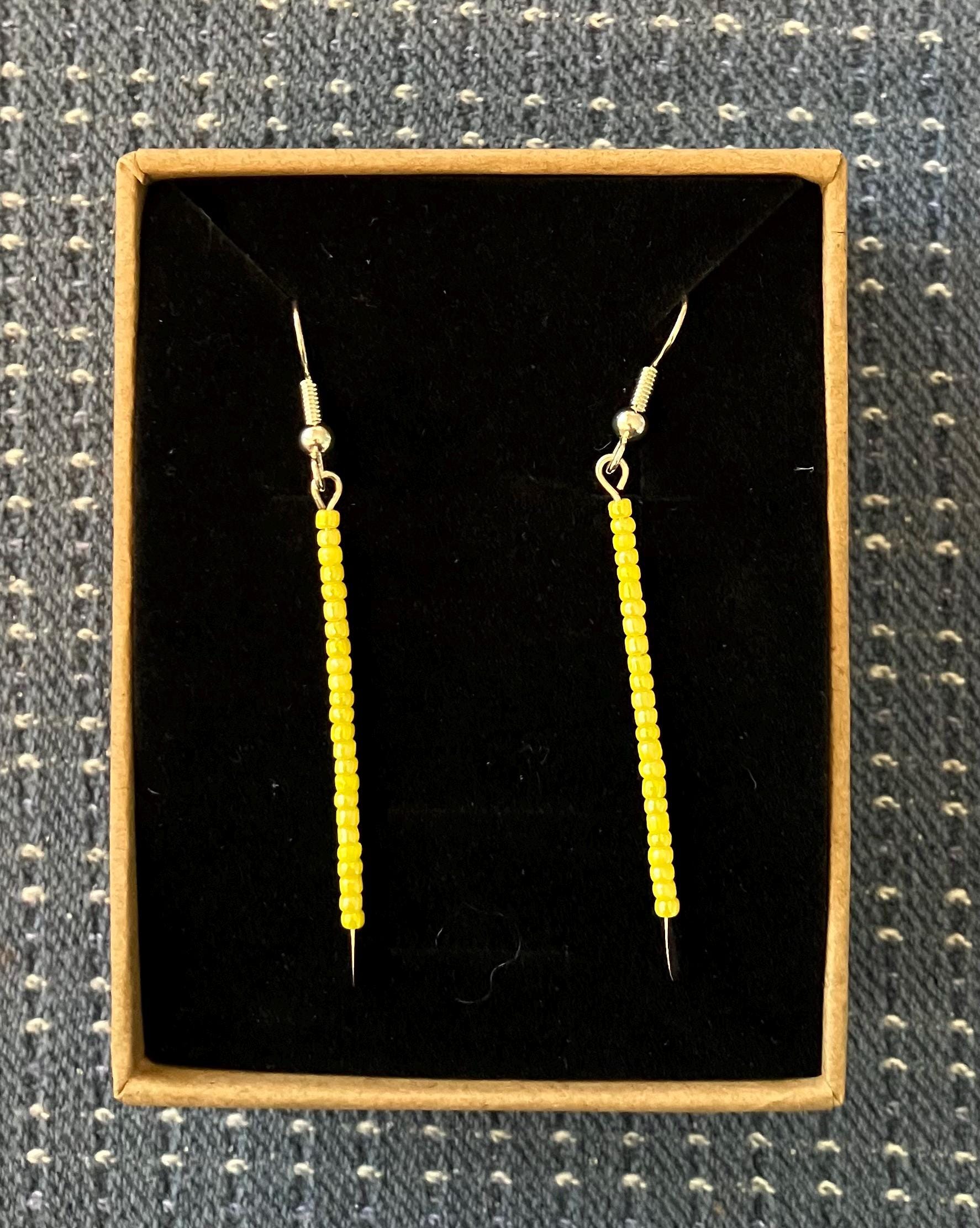 Seed Bead Dangle Earrings - Etsy