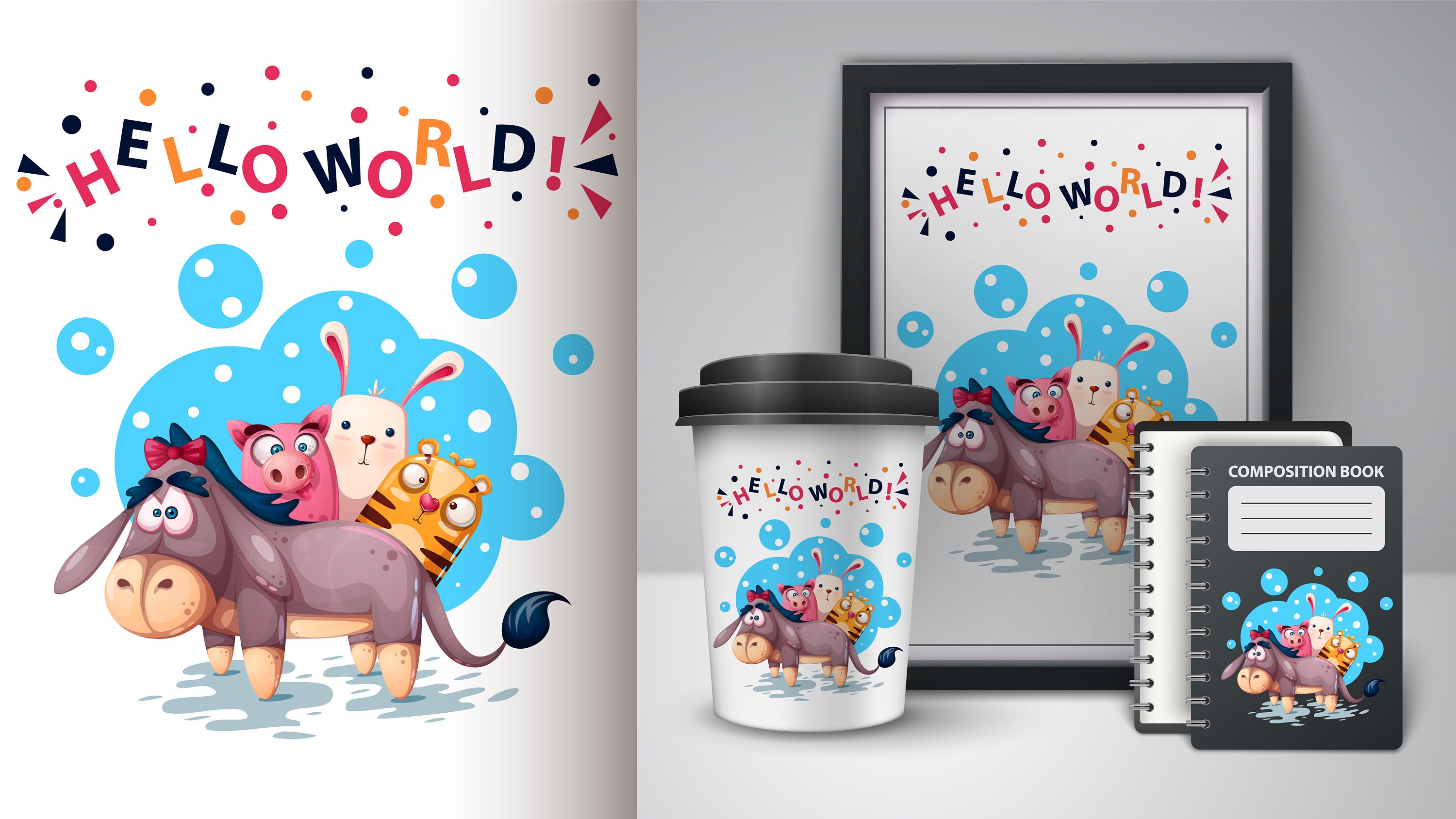 Kids Animated Cartoon T-shirts Design Kids Bundle T-shirts Design ...