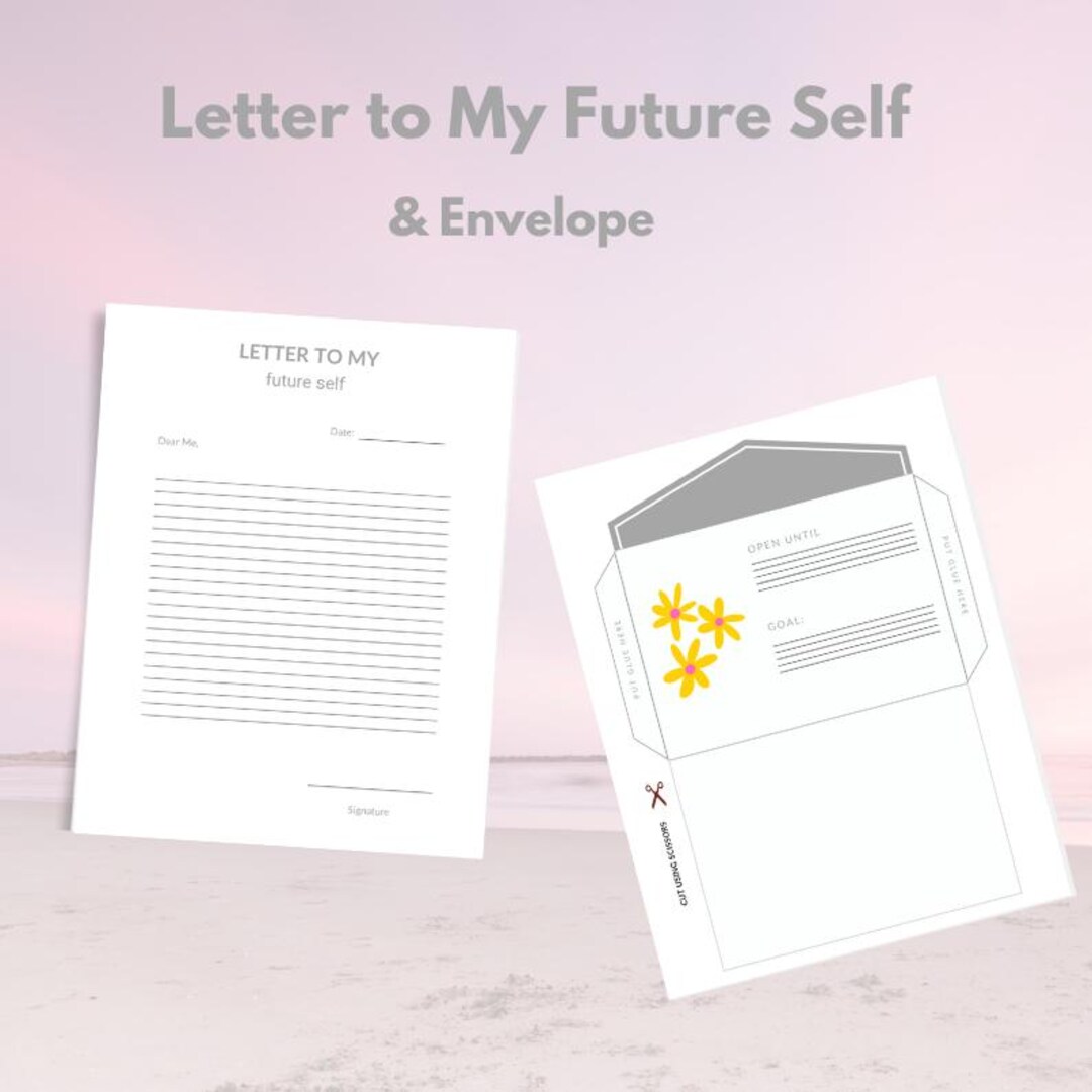 Letter to My Future Self Writing Worksheet PDF + Floral Envelope | A ...