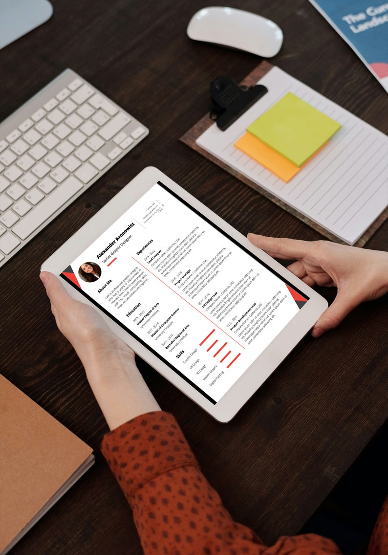 Editable Resume Template, Sleek and Customizable Resume Template Stand ...