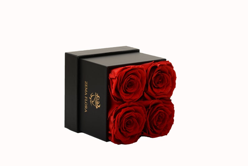 Four Eternity Rose in Classic Box, Forever Rose, Eternity Rose ...