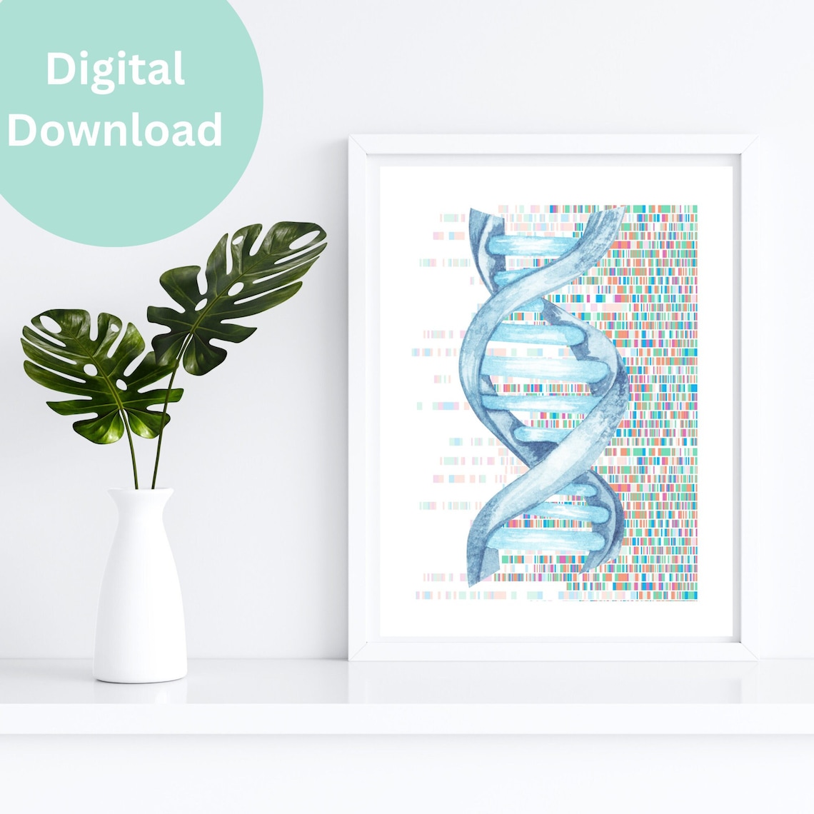 Genomics Sequencing Cell Biology Digital Wall Art Print - Etsy
