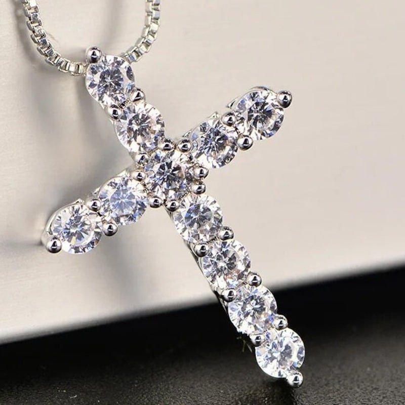 Free Iced Out Cross Necklace - Etsy