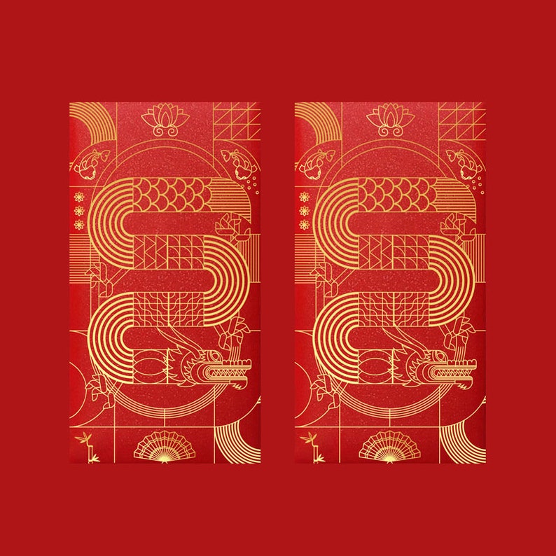 Chinese New Year Red Envelopes Traditional Lunar New Year Gift set of ...