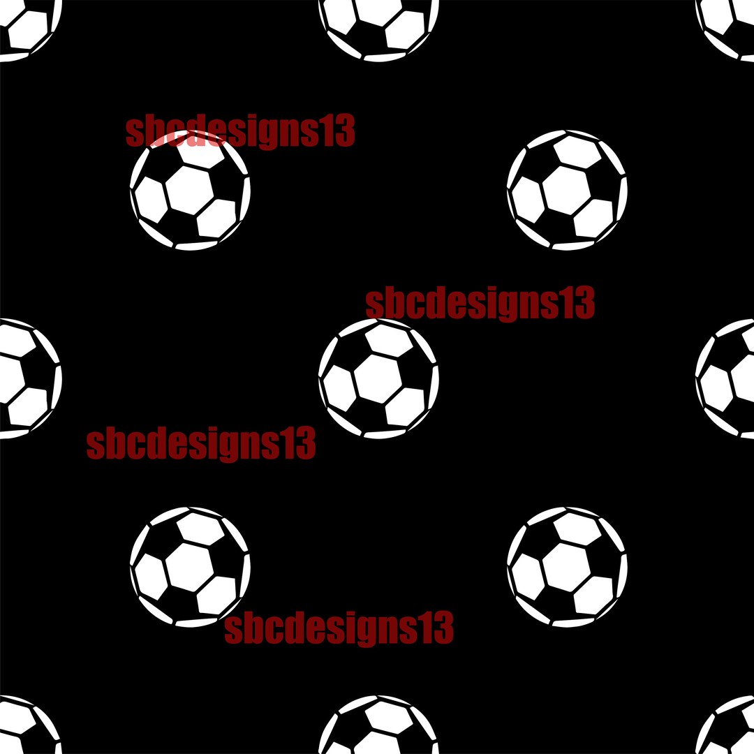 Soccer Balls Seamless Pattern SVG, Digital Football Seamless Pattern ...