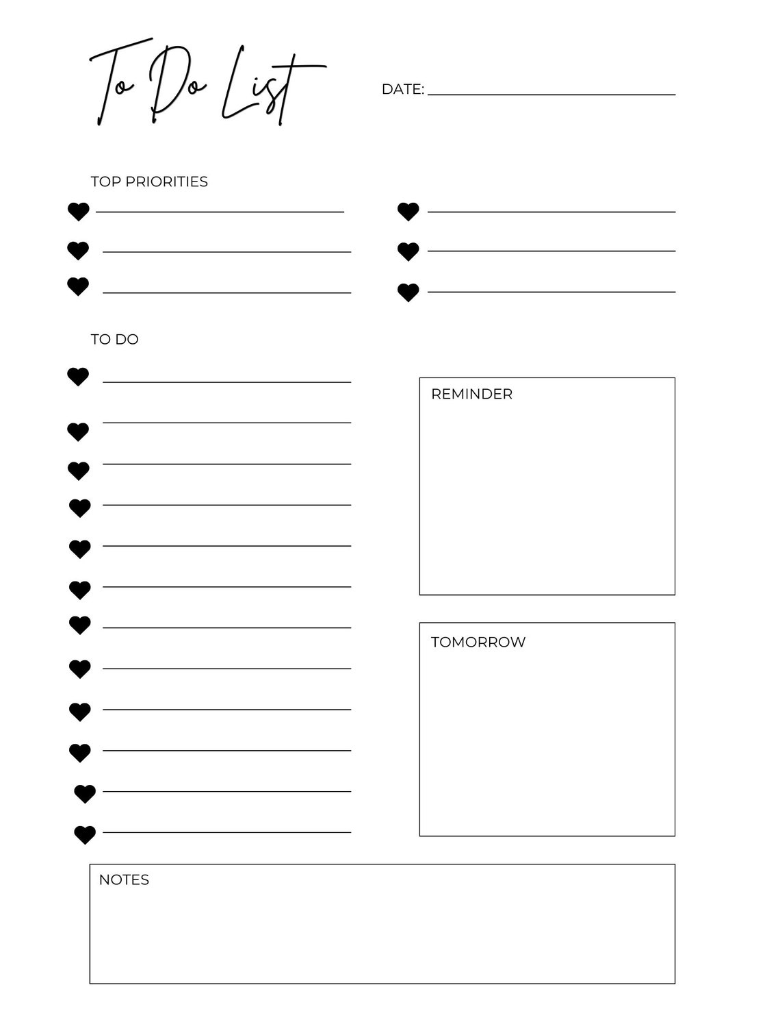 Printable to Do List, Digital, Wellness Day to Day to Do List. - Etsy