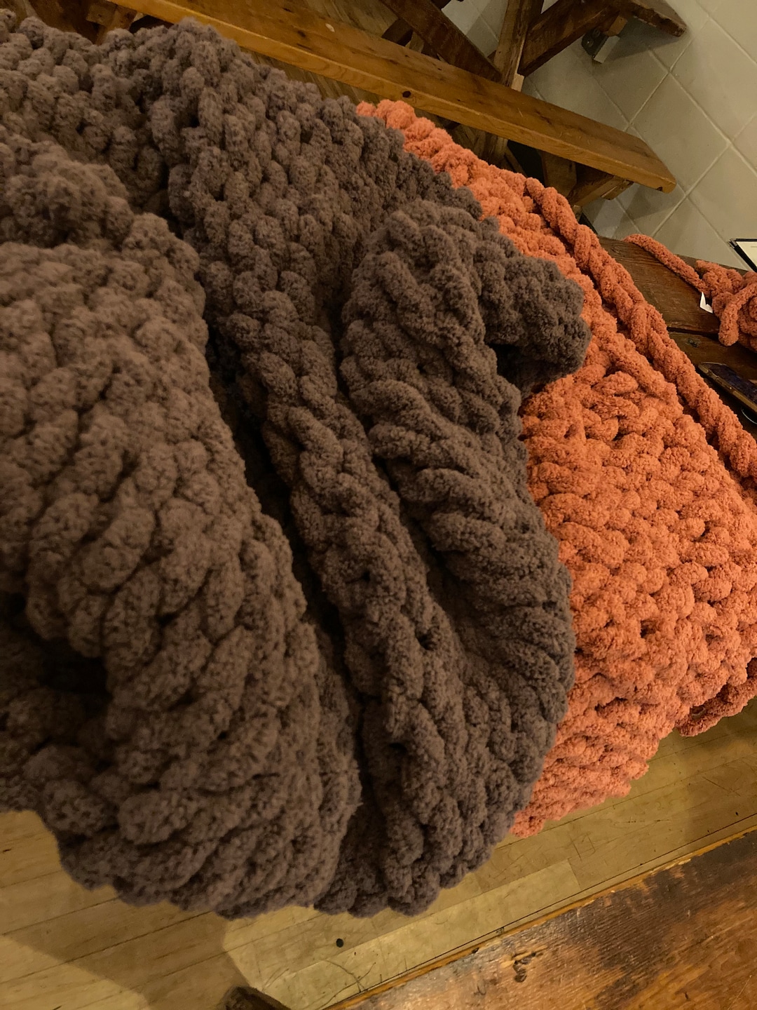 Jumbo Chunky Crocheted Blanket - Etsy