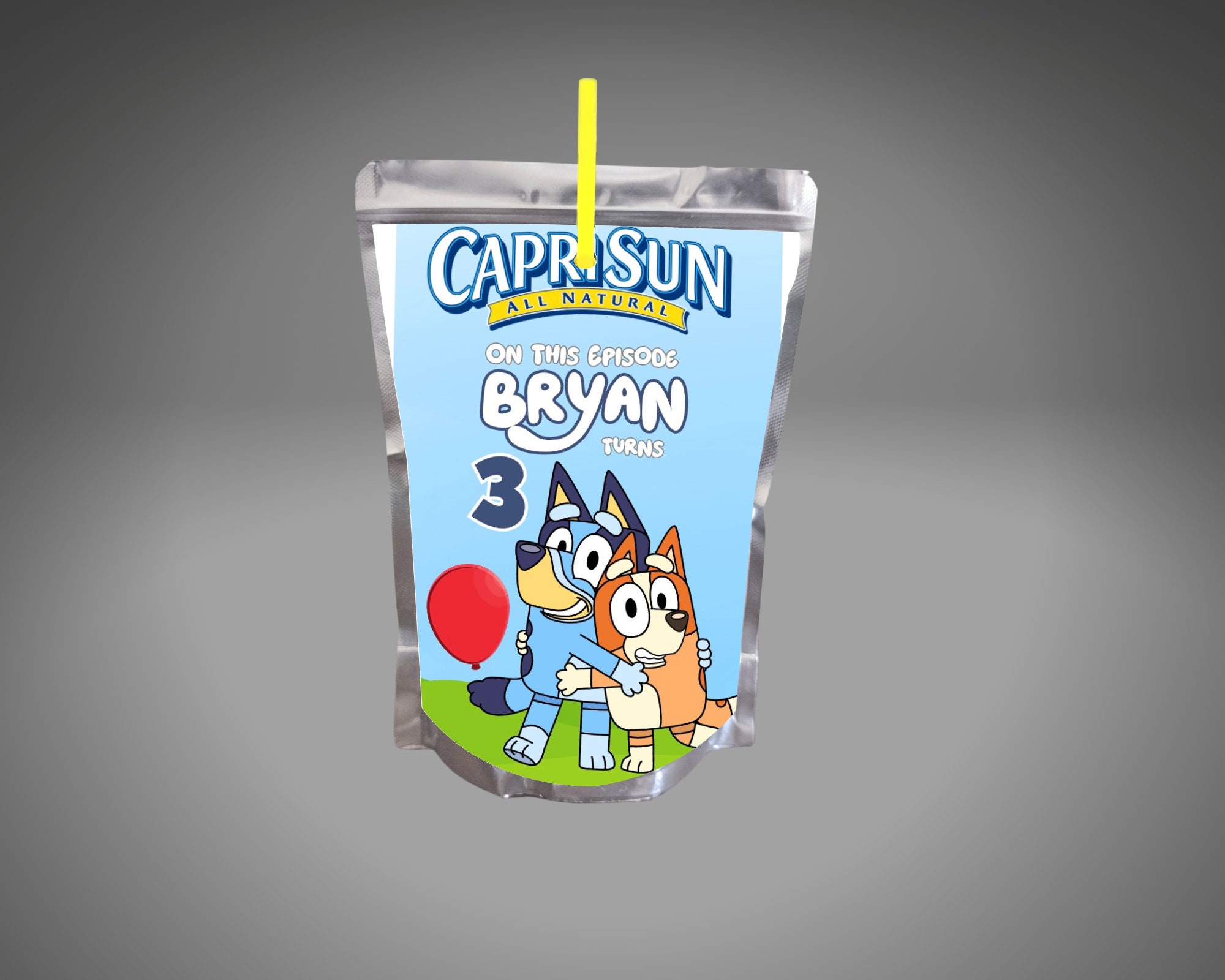 Bluey Chip Bag , Capri Sun Party Favors-png - Etsy