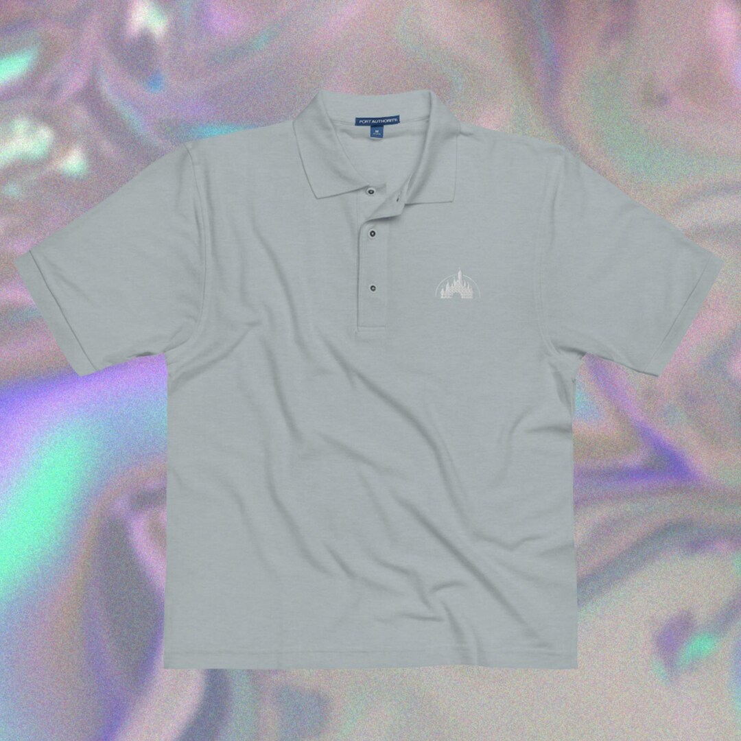 Embroidered Disney Castle Premium Polo - Cute Disney Design Polo - Etsy
