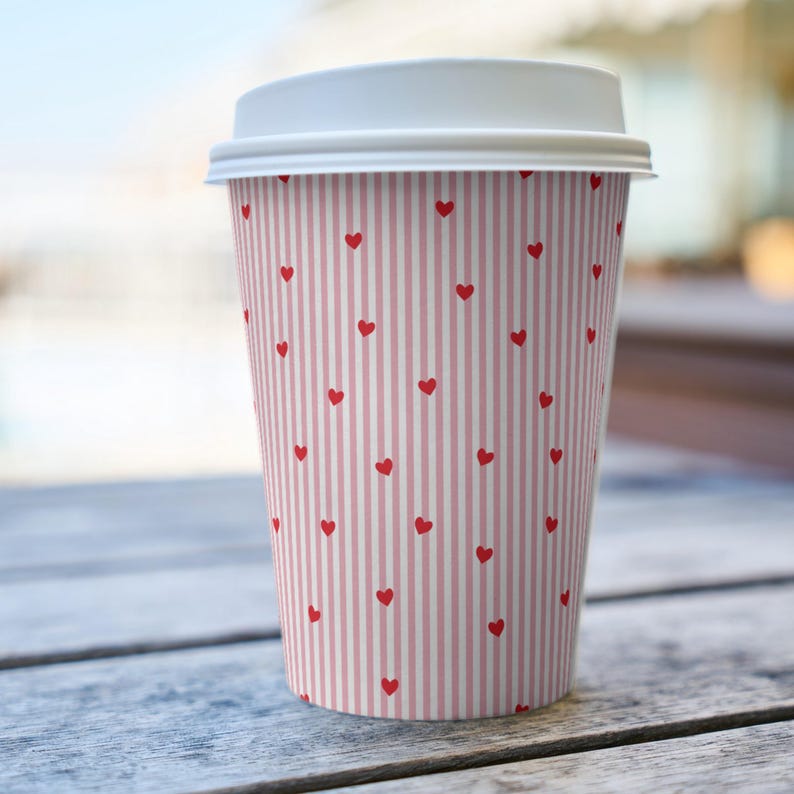 Red Heart Valentine Digital Paper: Seamless Love Pattern (12x12in JPG ...