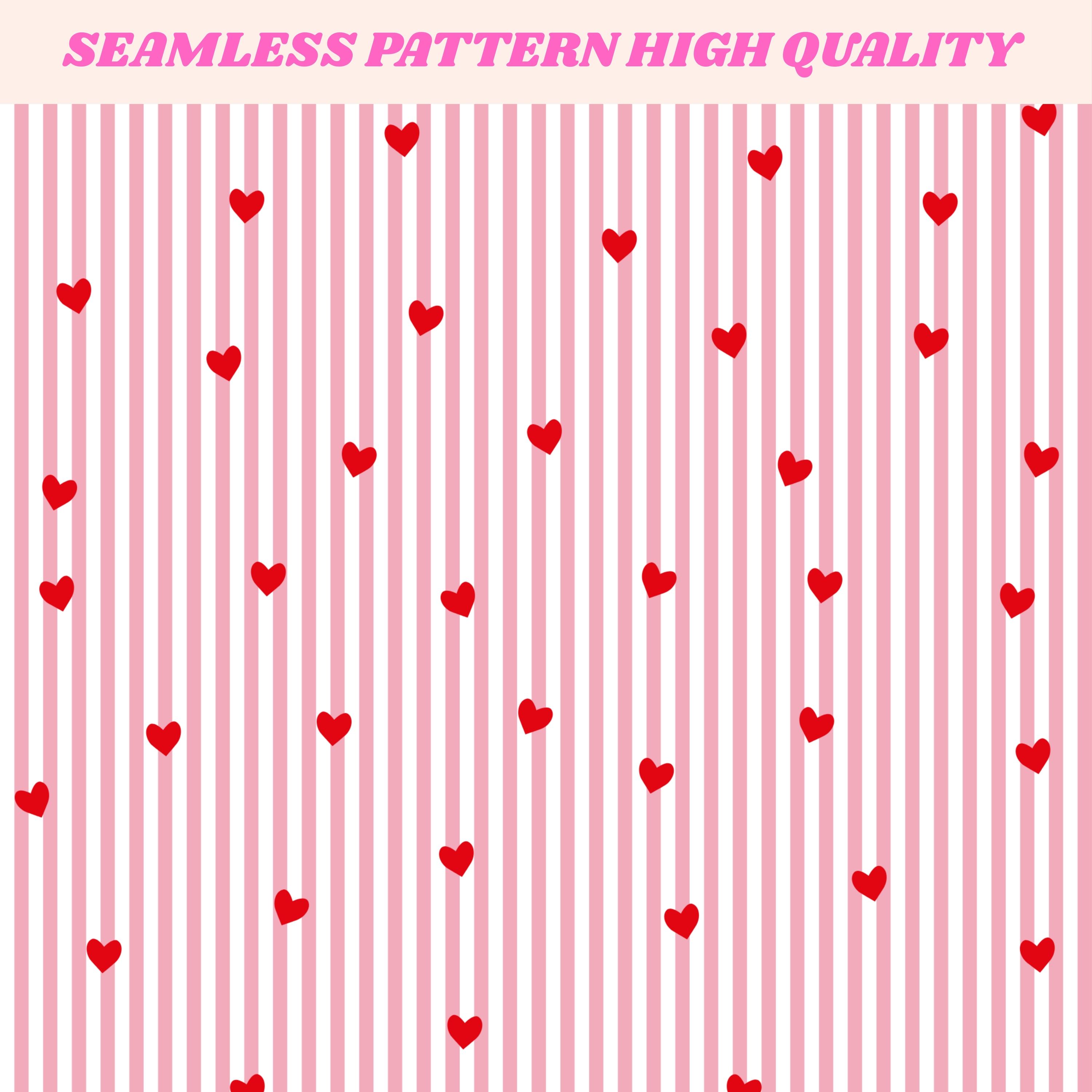 Red Heart Valentine Digital Paper: Seamless Love Pattern (12x12in JPG ...